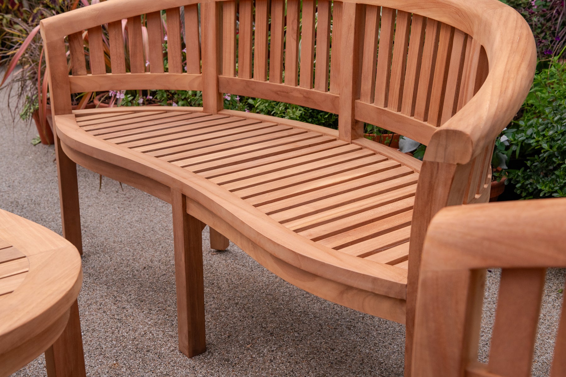 Teak Garden Banana Benches | Outdoor Banana Benches | Mr Teak