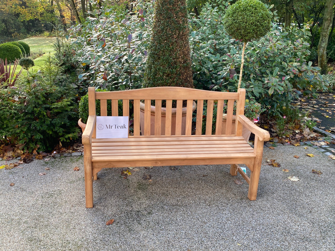 Oxford Three Seat Teak Extra Thick Memorial Bench Mr Teak