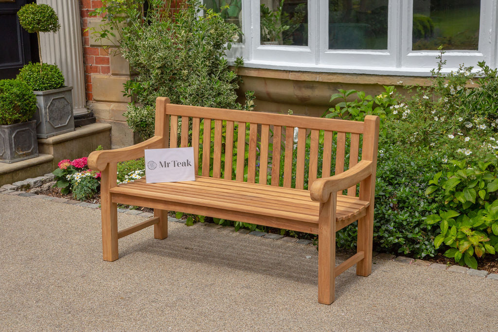 Burghley Three Seat Bench Extra Thick – Mr Teak