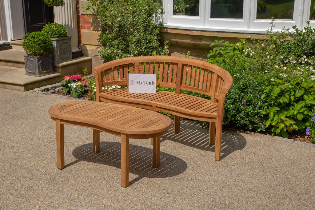 Teak Garden Banana Benches | Outdoor Banana Benches | Mr Teak