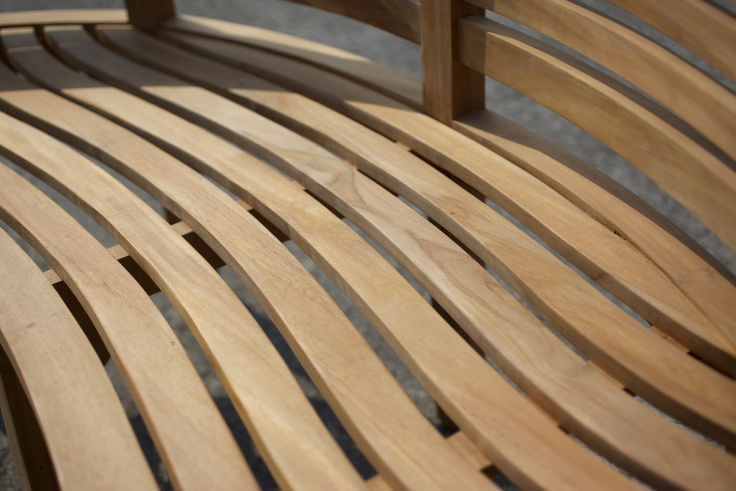 Longleat Banana Three Seat Wave Teak Bench Extra Thick – Mr Teak